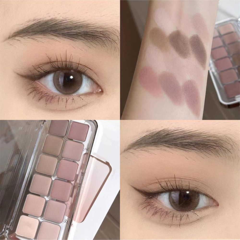 Twelve Color Eyeshadow Palette Low Saturation Full Matte Cool ...