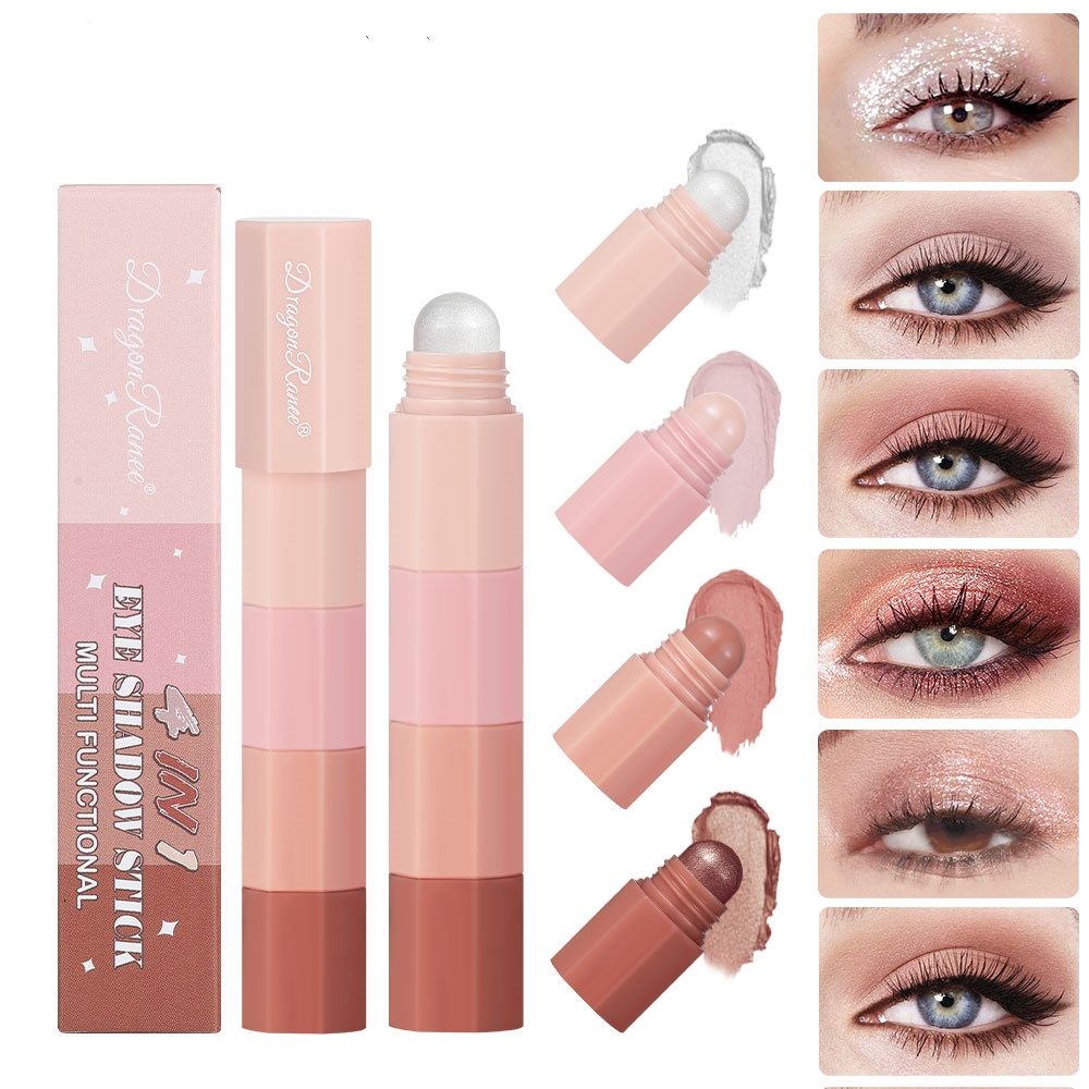 Eye Shadow Glitter Waterproof Sequins Four-Color Eyeshadow Easy to ...