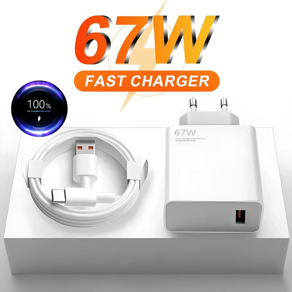 67W Original Fast USB Charger for Xiaomi 14 13 12 11 Ultra Redmi K70 ...