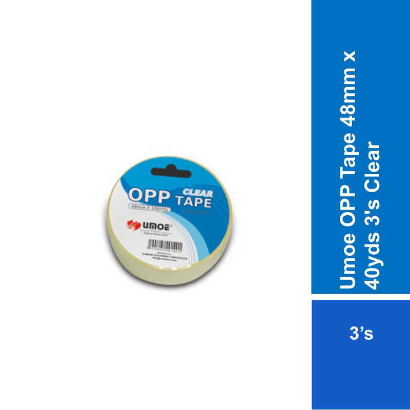 Umoe OPP Tape 48mm x 40yds 3's Clear | Shopee Malaysia