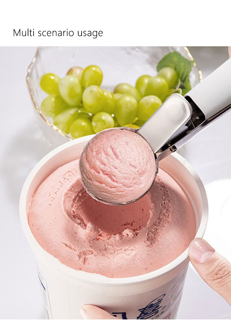 Thickened stainless steel ice cream spoon for commercial use, ice cream ...