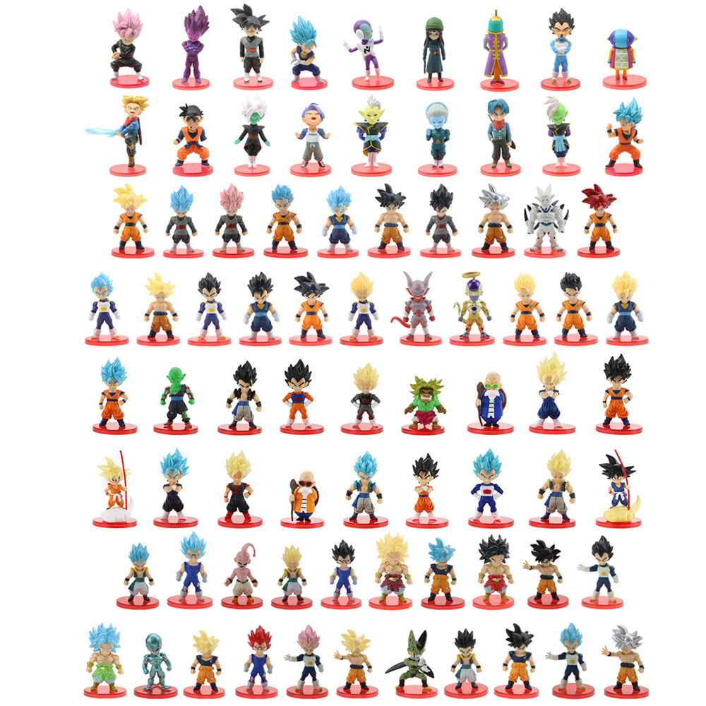 78 Pcs/Lot Dragon Ball Mini Figures Wholesale 18+18+21+21 6-8cm ...