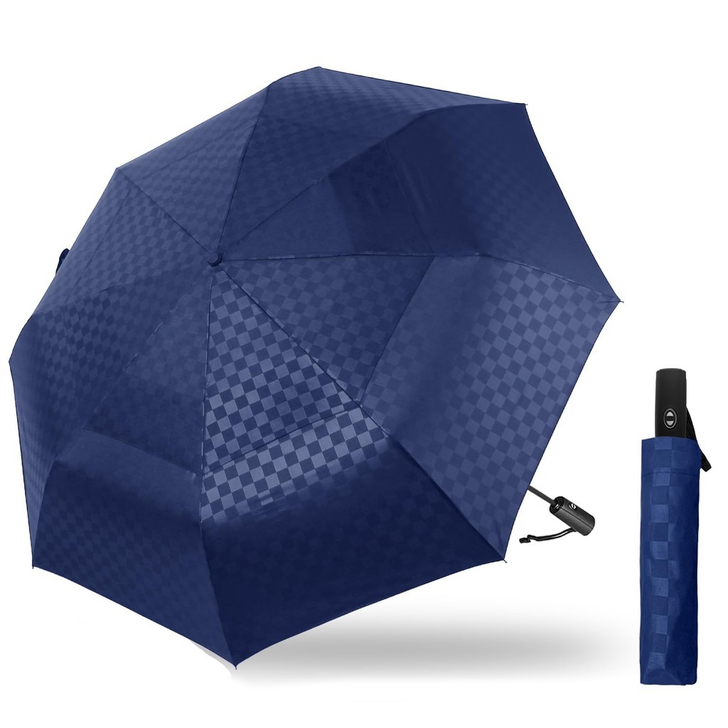 Elemental Gear- Travel Umbrella 54 Inch Double Vented Canopy Folds Into ...