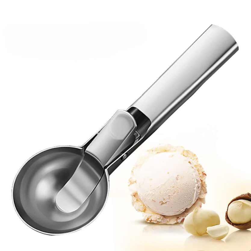 Thickened stainless steel ice cream spoon for commercial use, ice cream ...