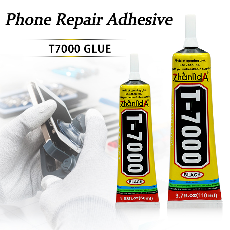 Zhanlida T7000 Glue Adhesive Black Soft 50/110ML Repair Mobile Phone Glue Super Strong For ...