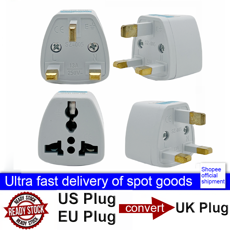 Universal 3 Pin Plug Adaptor 2 Pin Multi Pin Malaysia UK Adapter TV ...
