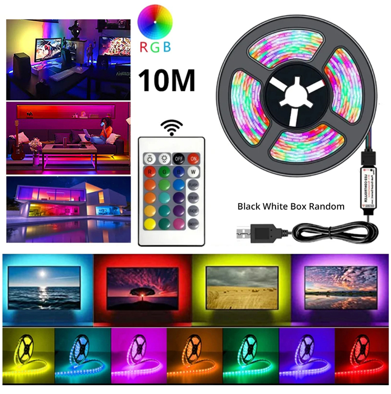 10M USB 2835 LED Strip Light RGB Remote Control Lights Flexible Lamp ...