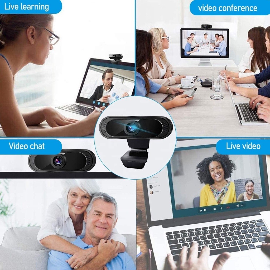 1080P HD Webcam for PC Laptop Online Class USB Web Camera with Mic ...