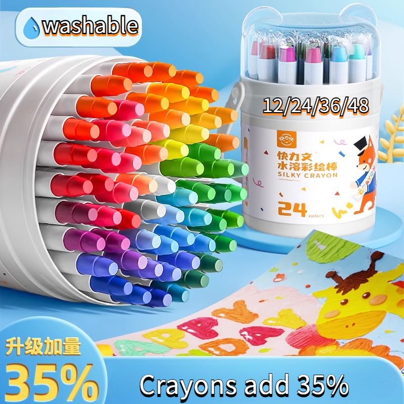 Silky Crayon for Kids Non Toxic Washable Crayon Set Oil Pastel Pen ...