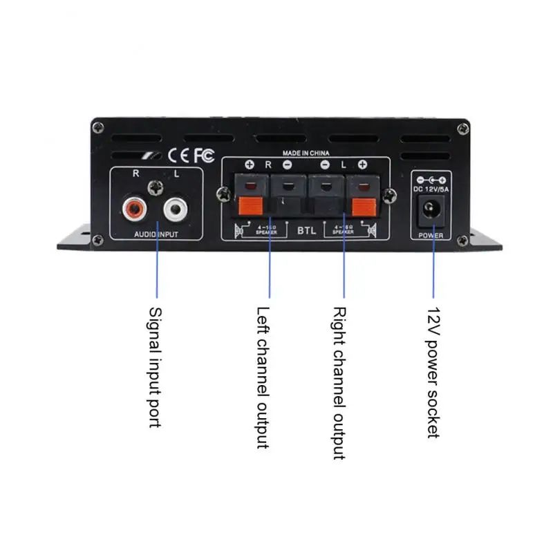 AK170 AK270 AK280 Sound Amplifier for Car home Bass 2.0 Channel Hifi ...