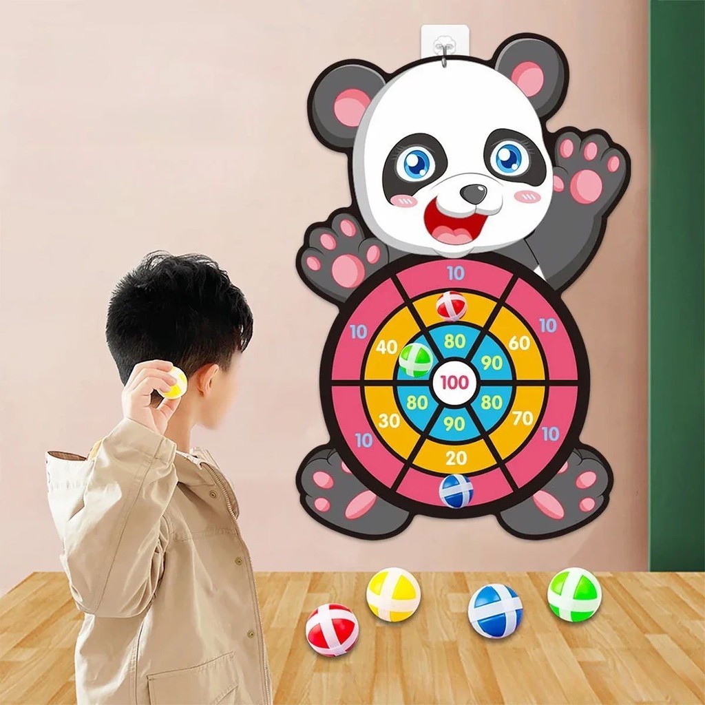 Jungle Animal Dart Plate Board Panda Safari Birthday Party Favors Kids ...