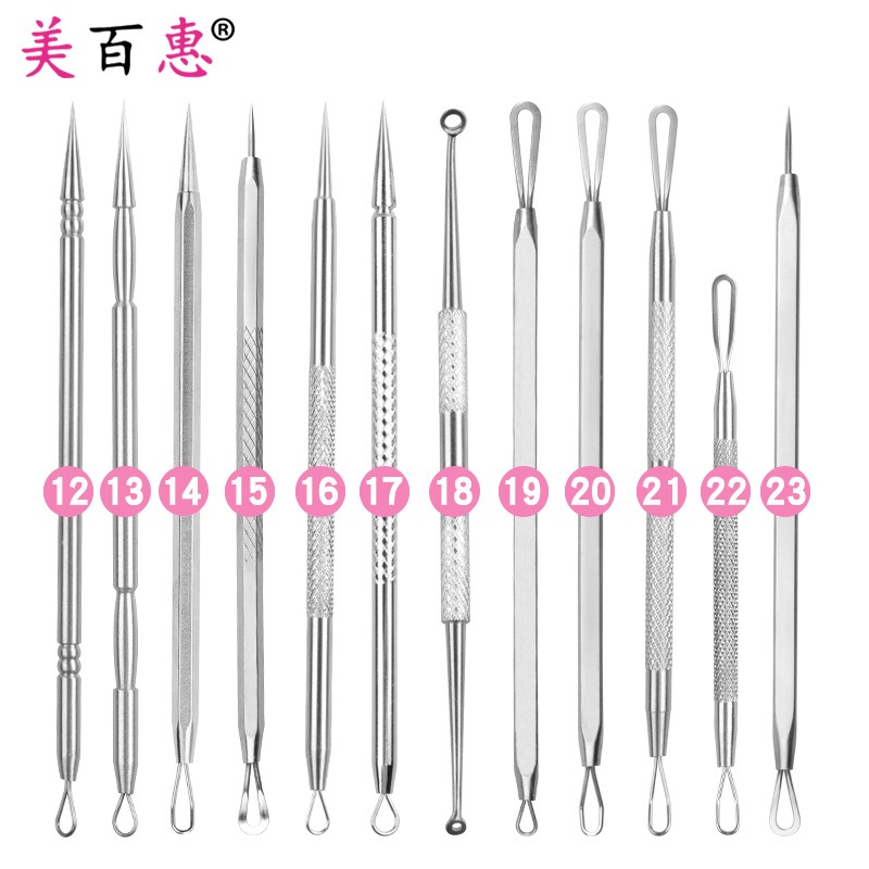 Stainless Steel Acne Needle Tool Cell Clip Tweezers Squeeze Acne ...