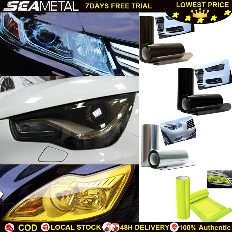 SEAMETAL Car Motorcycle Headlight Tint Film 60x30cm Vinyl Film ...