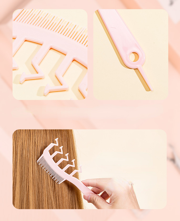 Fashion Girl Z-Shaped Hair Seam Comb Hair Comb Fluffy Women DIY Styling ...
