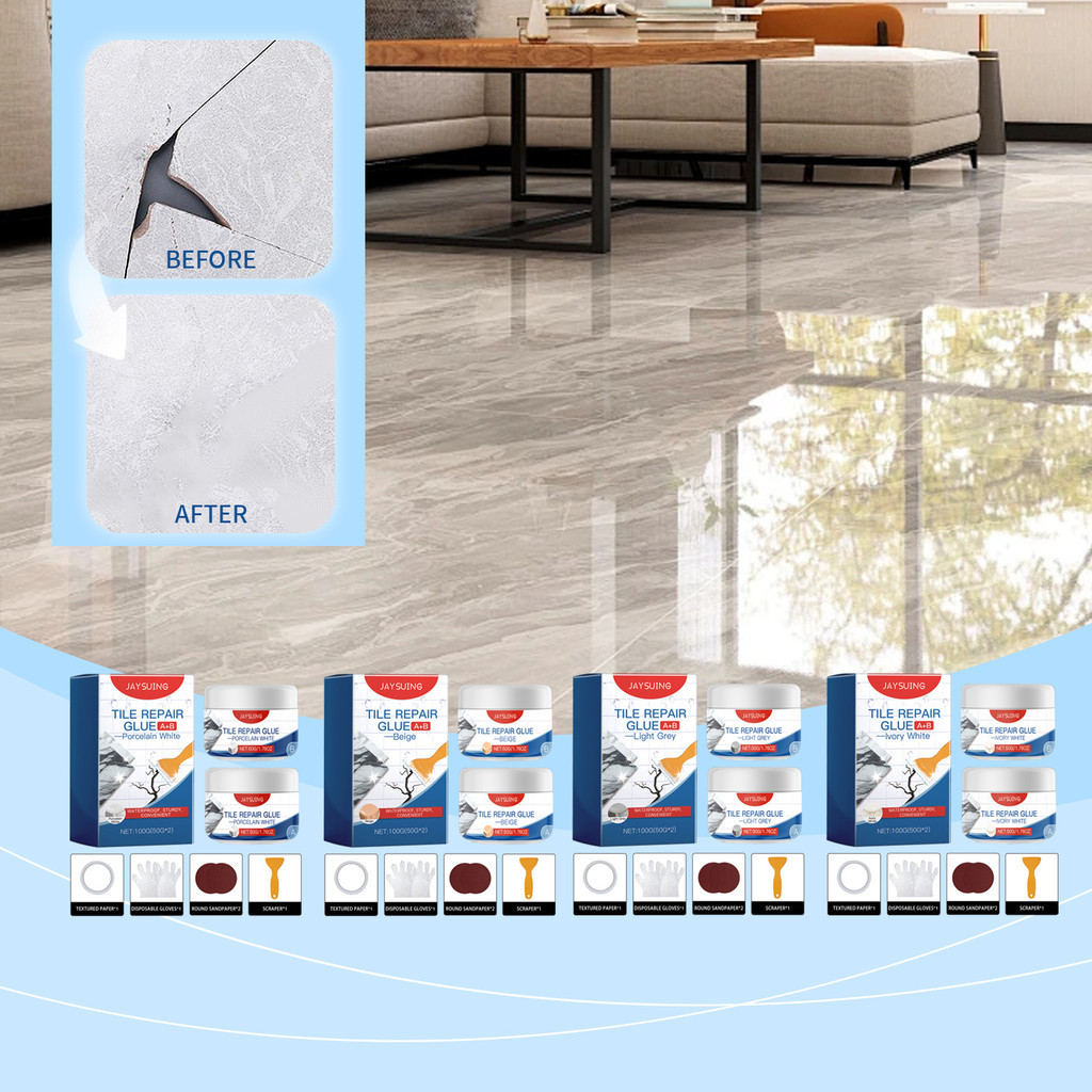 [Off-The-Shelf Supply] Jaysuing Tile Repair Adhesive Living Room ...