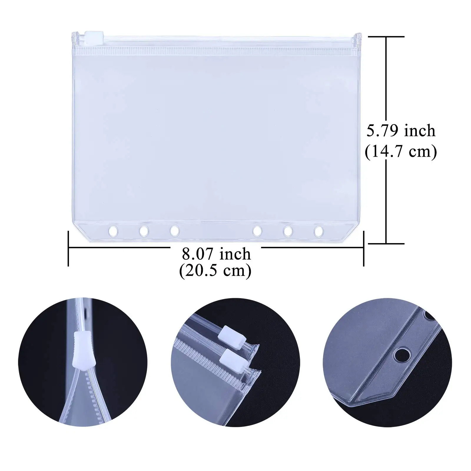 A6 Binder Pockets Waterproof Cash Budget Envelopes Clear PVC Binder ...