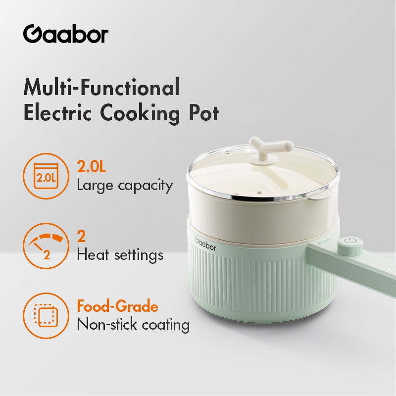 Gaabor 2L Multifunctional Cooker Electric Skillet Hot Pot Non Stick Wok ...
