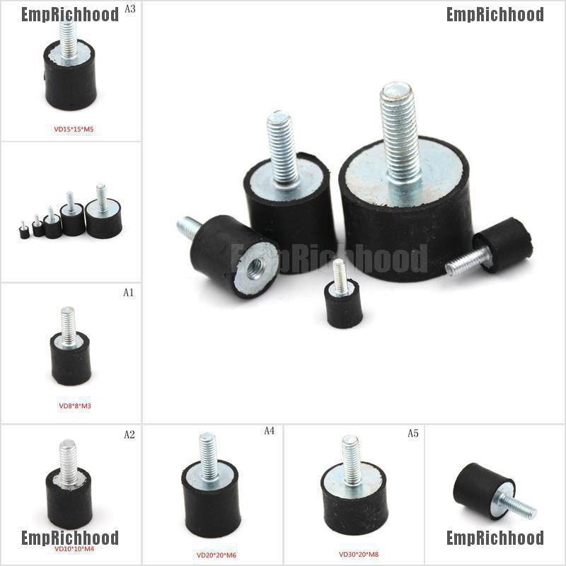 New Rubber Absorber Anti-Vibration Mounts M3 M4 M5 M6 M8 Shuttle Stand ...