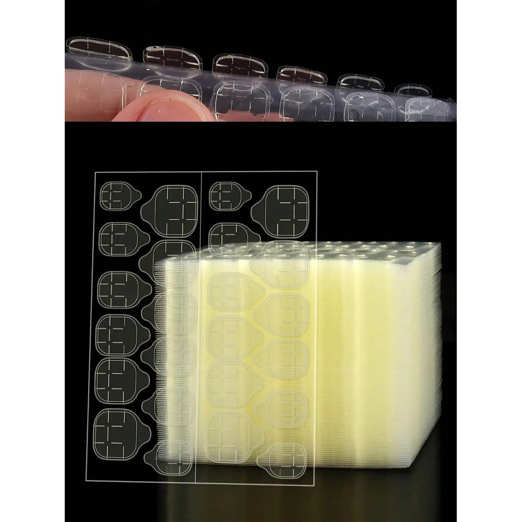 1200Pcs 50Sheets Thin Breathable Adhesive Tabs Fake Nail Glue Sticker ...