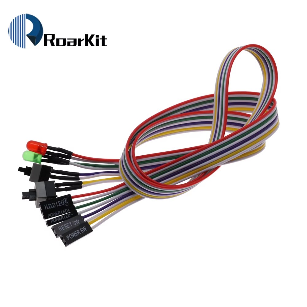 65CM Slim PC Compute Motherboard Power Cable Original On Off Reset with ...