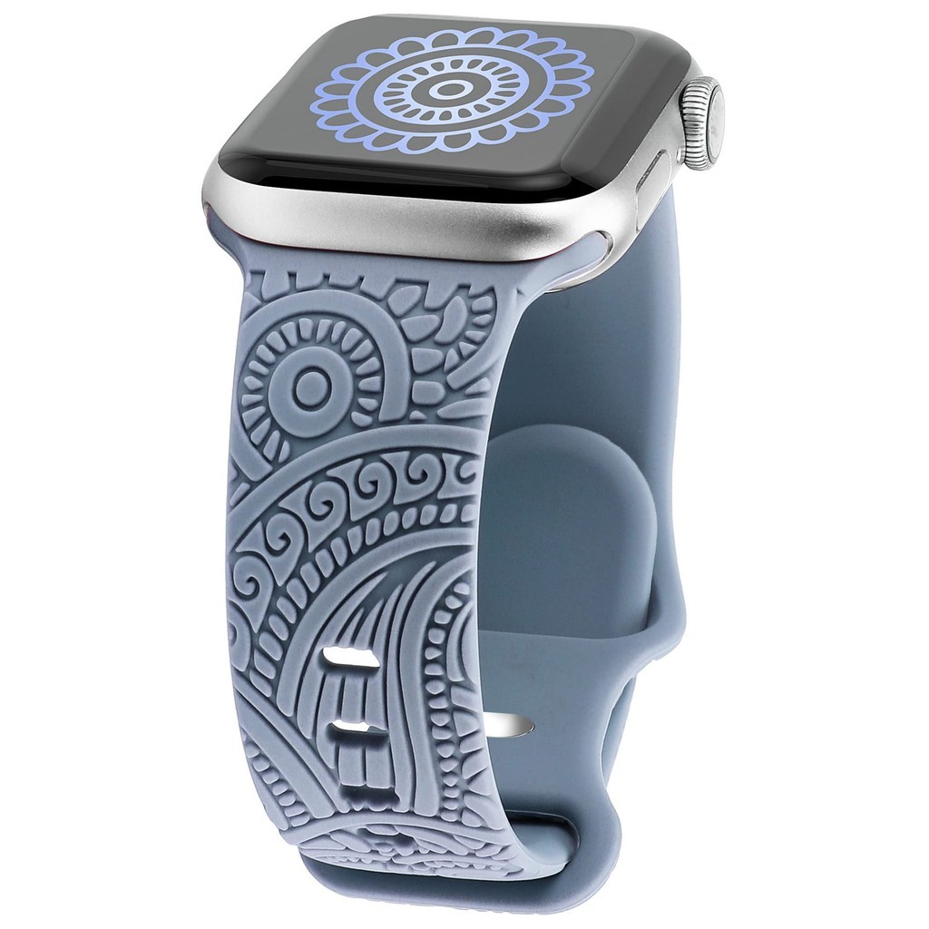 Watch Strap iwatch Universal Fashion Cashew Pattern Engraving Embossed ...