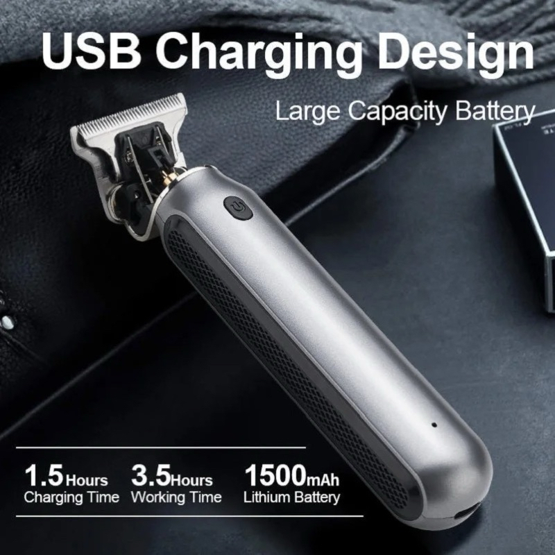 Kemei USB Charging Hair Liners Clippers Men Beard Trimmer Zero Gapped T ...