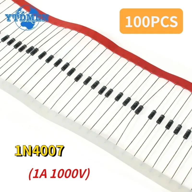 High Quality 1N4007 Rectifier Diode 1A 1000V Rectifiers Diodes DO-41 for Electrical Circuitry ...