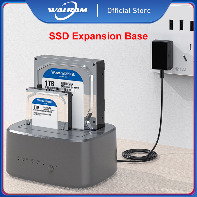 Dual Bay HDD Docking Station with Offline Clone SATA to USB 3.0 HDD ...