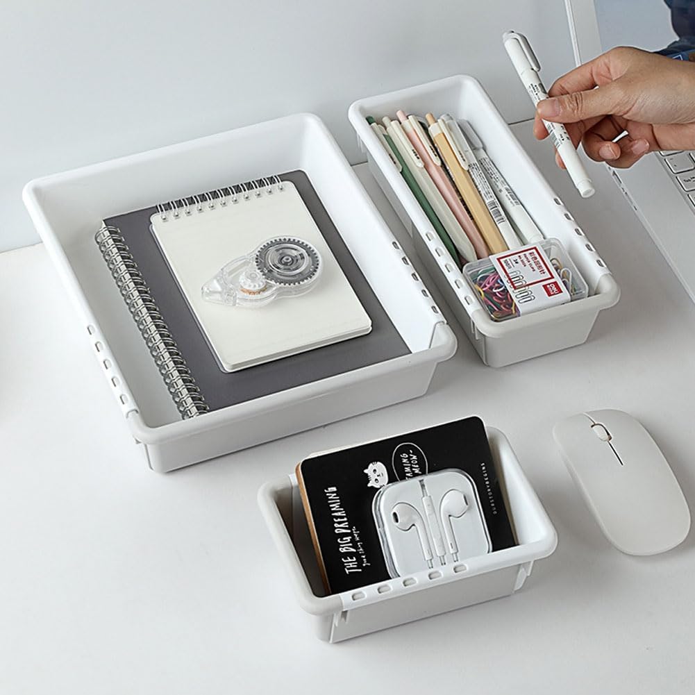Desk Organizers - Extendable - Plastic Storage Containers, Multi-Use ...