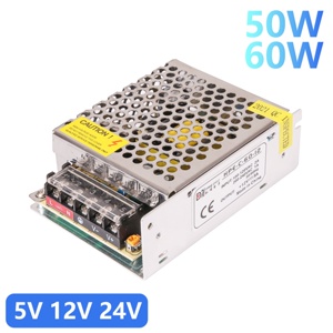 50W 60W Power Supply AC-DC 100-240V to 5V 12V 24V 2A 3A 5A 10A Transformer LED SMPS LED Switch ...