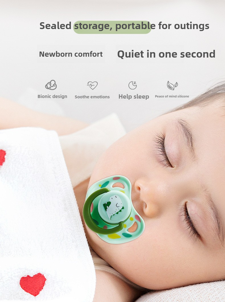 0-6 Months Silicone Baby Pacifier, Chewable and Comfortable Nipple ...