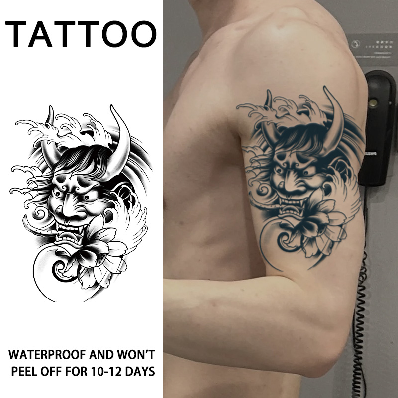 Prajna Flower Arm Herbal Tattoo Stickers Men Women Waterproof Long ...