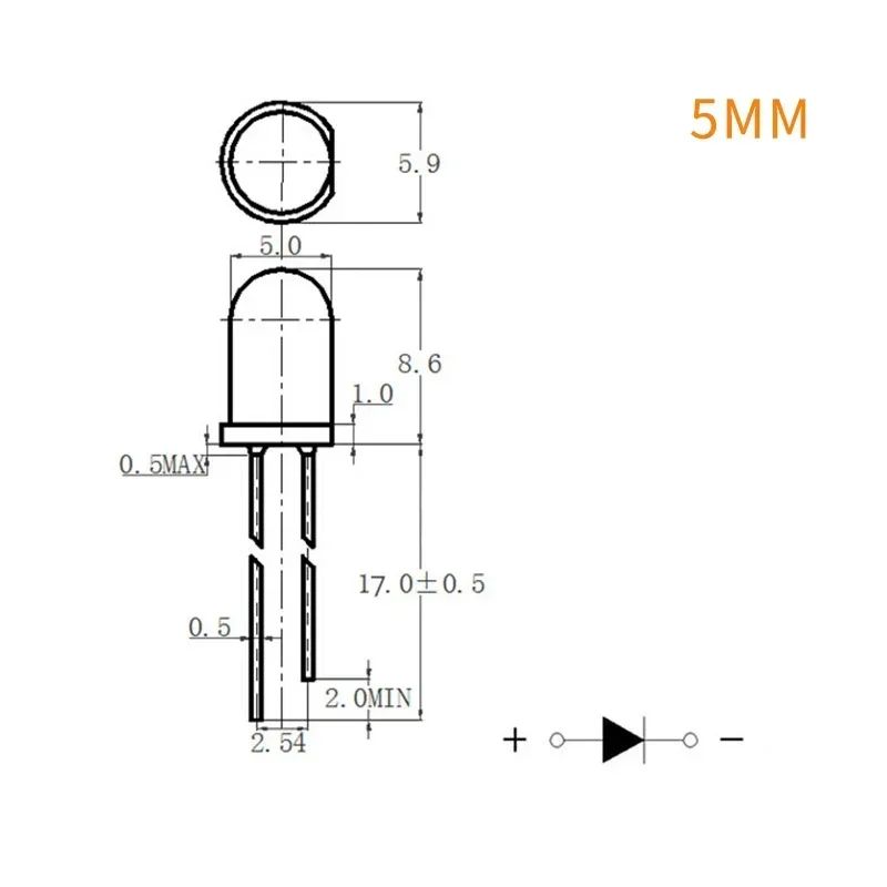 100PCS 3mm LED Diode 5mm Super Bright LED Emitting Diodes Assortment ...