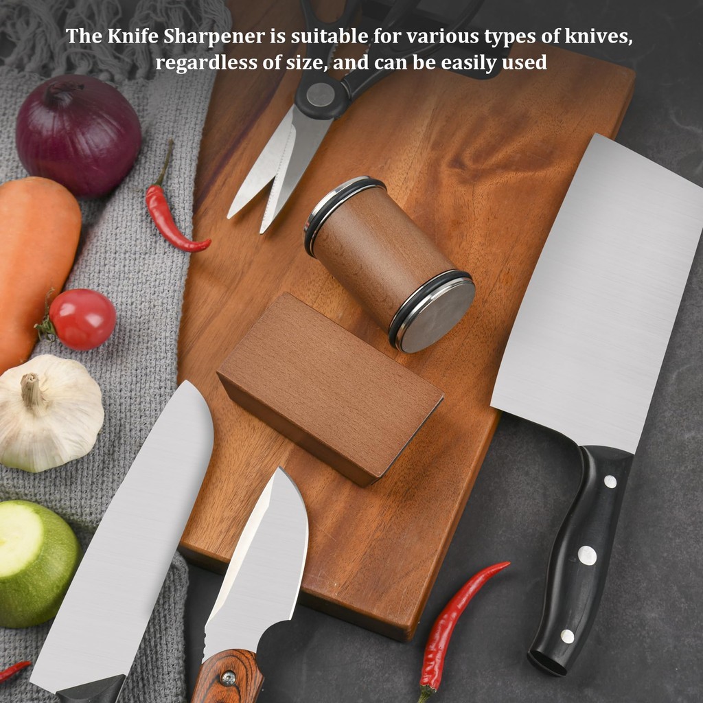 Rolling Knife Sharpener Kit for Straight Edge, Roller Knife Sharpening with Industry Diamonds ...