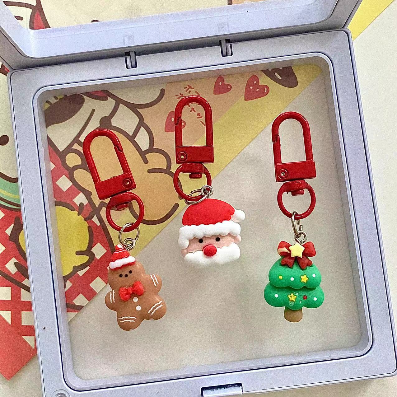 Snowman Christmas Key chain cute Christmas pendant INS girl key chain ...