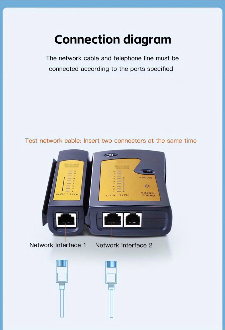 Network Cable Tester RJ45 Ethernet Cable Tester Lan Test Tool For Cat5 ...