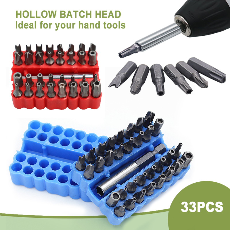 33pcs Hollow Screwdriver Bits Kit Drill Shaped Screwdrivers Set Tool ...