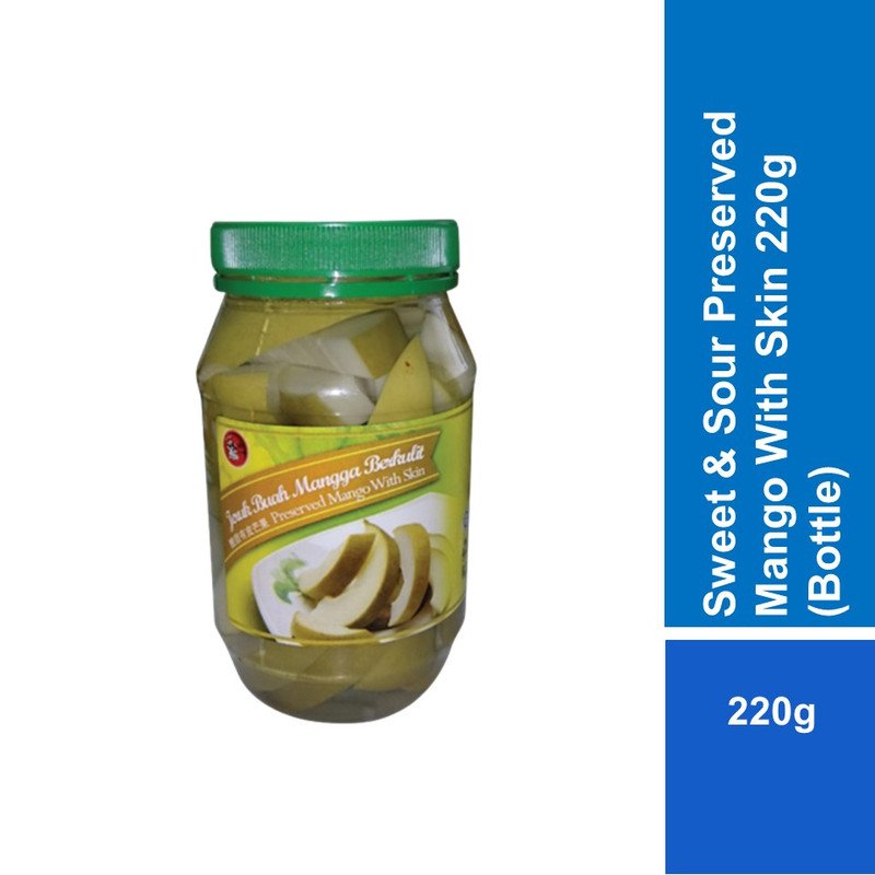 Sweet & Sour Preserved Mango With Skin 220g (Bottle) | Shopee Malaysia