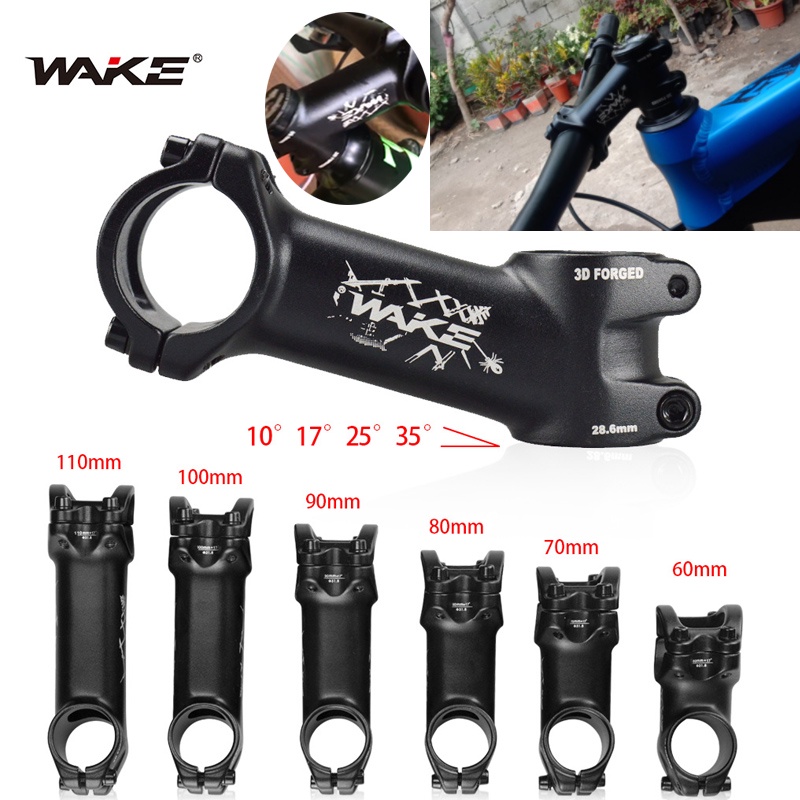 WAKE Bicycle Stem Mountain Bike Positive Negative Stem 10° 17° 25° 35 ...
