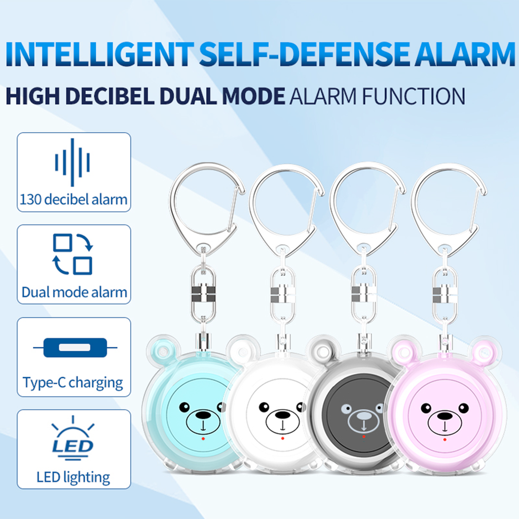 New Mini Smart Self-Defense Alarm Rechargeable Female Self-Defense Wolf ...