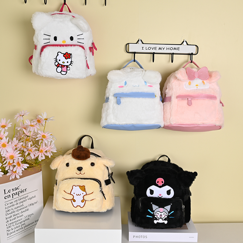 1pc Cute mini Candy Color Plush Backpack Sanrio Backpack For Children ...