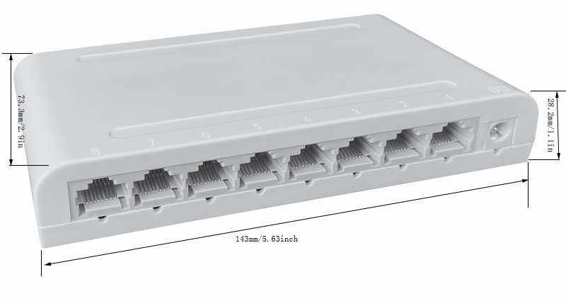 8-Port Gigabit Network Switch - High-Speed 10/100/1000 Mbps Splitter ...