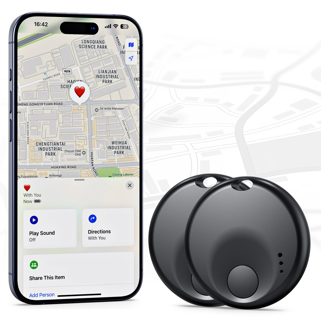 2pcs Smart GPS Tracker Mini Locator IOS Find My App Anti-loss Reminder ...