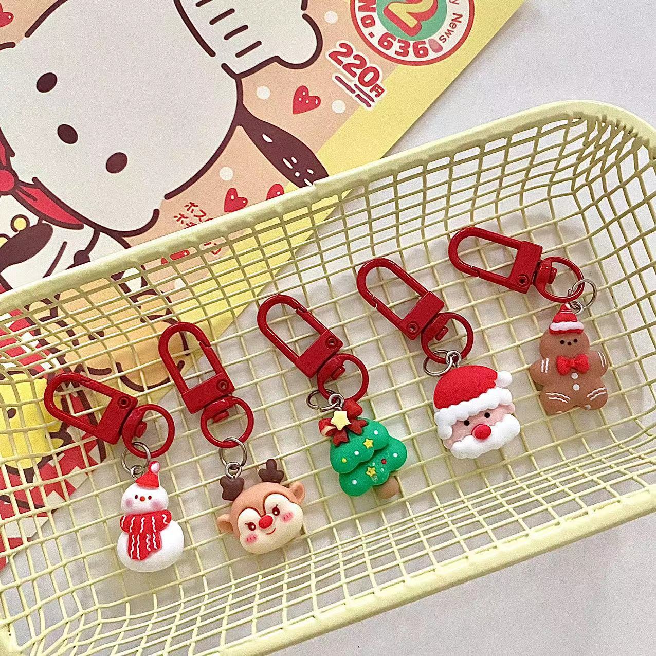 Snowman Christmas Key chain cute Christmas pendant INS girl key chain ...