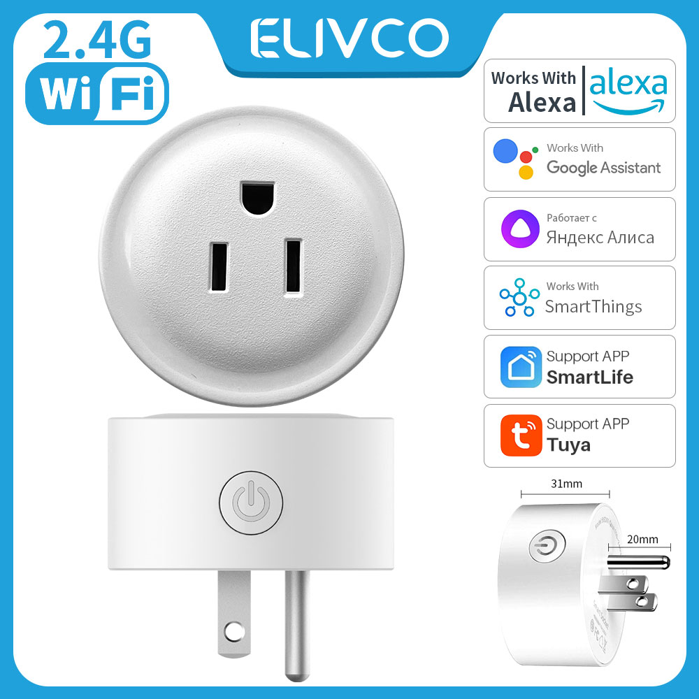 Tuya Smart Plug WiFi EU 10A Smart Socket With Countdown Timing Smart ...