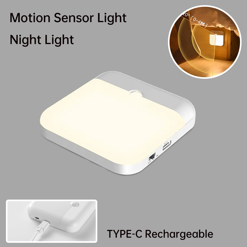 Smart LED Night Light,Motion Sensor Lamp,USB Rechargeable,Magnetic ...