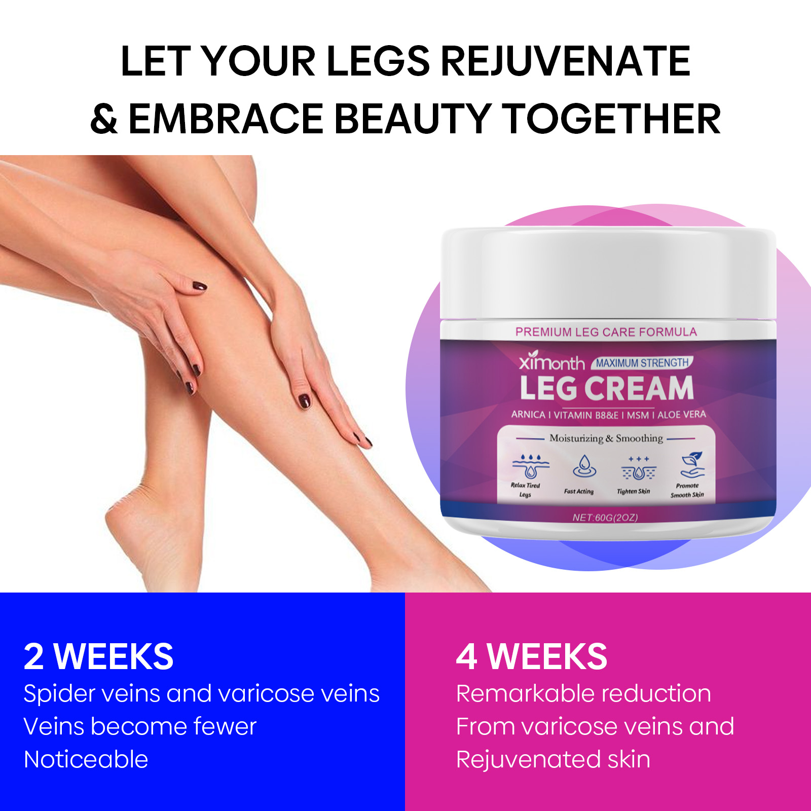 Buy 1 Get 1 Varicose Vein Cream for Phlebitis & Spider Veins - 60g Beli ...