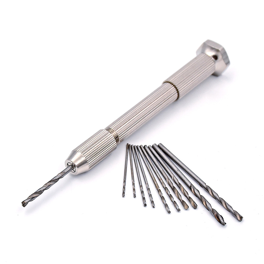 Single Head Hand-Twisted Drill with Drill Bit Set for DIY Drilling ...