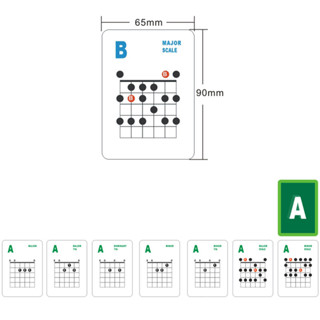 49 Pcs Guitar Chord Cards Guitar Flash Cards Fingering Chart Chord ...