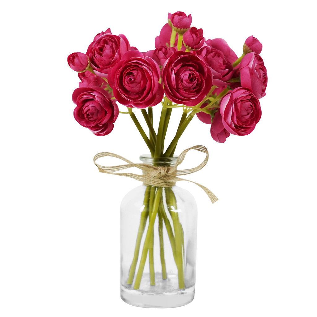 8 Pcs of Furry Flowers with Vase+Packaging Box Artificial Flowers with ...